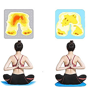 Gel Seat Cushion, Cushion for Office Chair Car Wheelchair Double Thick Egg Seat Cushion with Non-Slip Cover Breathable Honeycomb Pain Relief Egg Sitting