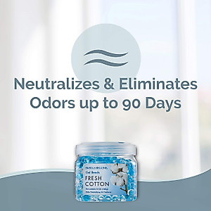 SMELLS BEGONE Odor Eliminator Gel Beads - 12 oz, Pack of 2 - Eliminates Odor in Bathrooms, Cars, Boats, RVs & Pet Areas - Air Freshener - Made with Essential Oils - Fresh Cotton Scent