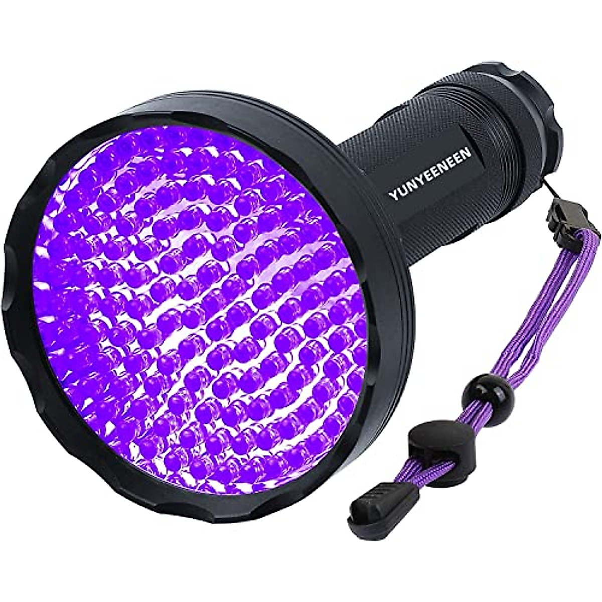 UV Blacklight Flashlight, Super Bright 128 LED Pet Dog Cat Urine Detector light Flashlight for Pet Urine Stains, UV Black light Flashlight for Bed Bugs, Scorpions Hunting