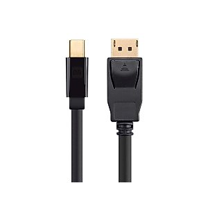 Monoprice 115888 Mini DisplayPort 1.2 to DisplayPort Cable - 1.5 Feet, 4K Capable, Supports 3D Video - Select Series Black