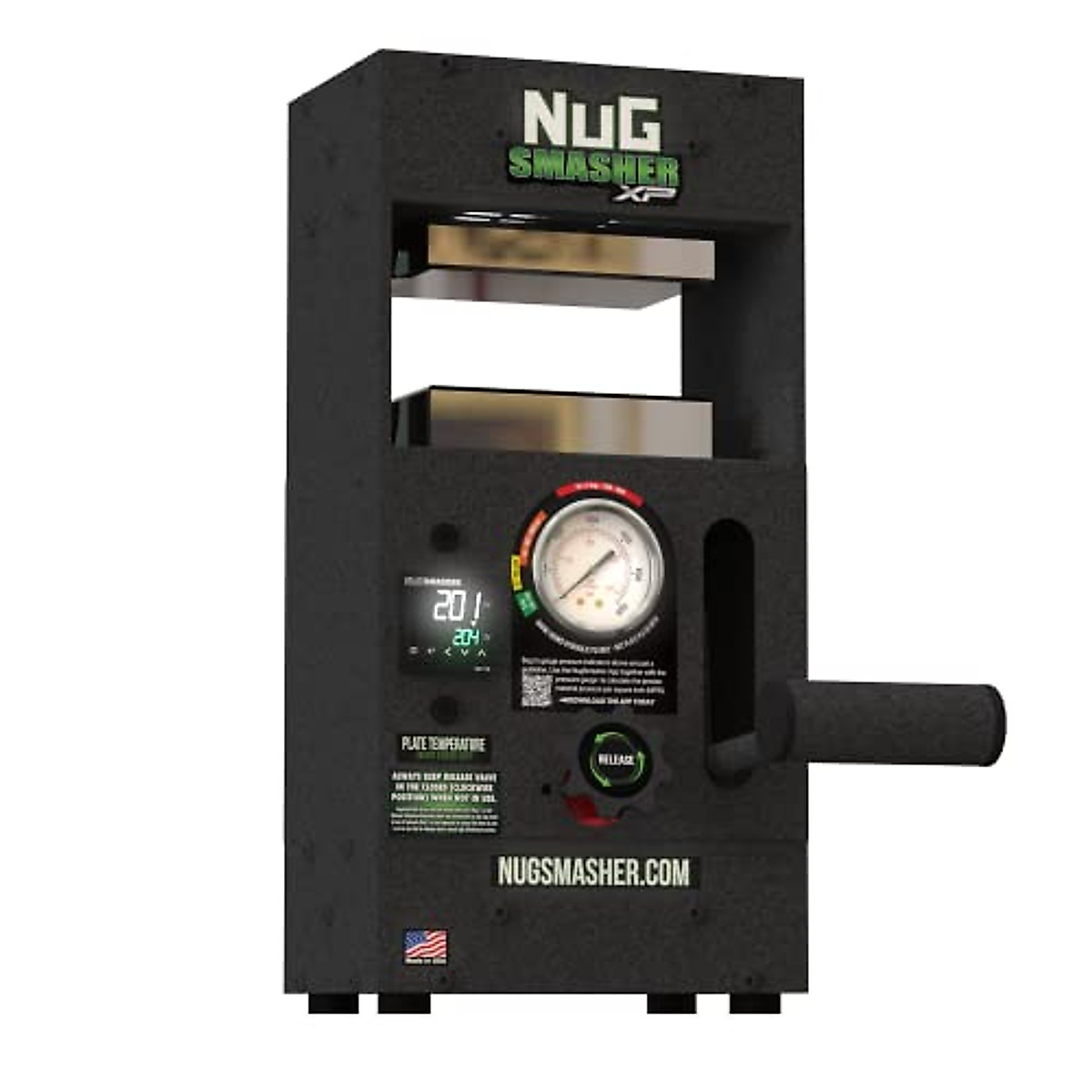NS XP Hydraulic Heat Press, Pressure Gauge, Calculator Tool, 6" x 4" 12 Ton Plates -Made in The USA- NS Backed for Life with 7 Day a Week Customer Service Support