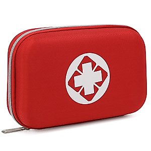 WEWAK First Aid Kit - 175pcs, Compact First Aid Kit with EVA Case and Bag, for The Car, Home, Boat, School, Camping, Hiking, Office, Sports