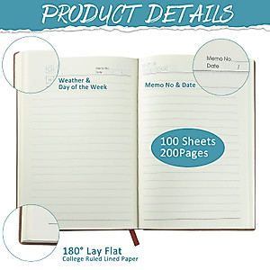 6 Pieces Leather Journal for Women Men Tree Life Writing Journals A5 Lined Wide Ruled Notebooks Executive Thick Paper Leatherette Lay Flat Notebooks Inspirational Birthday Gifts, 200 Pages