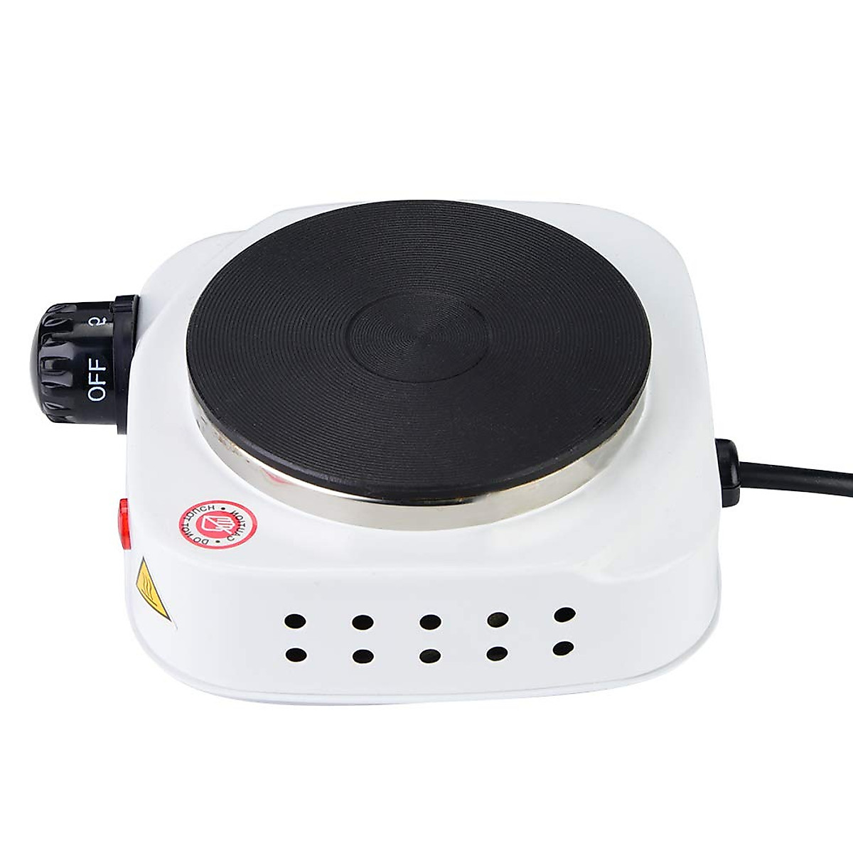 Portable Electric Mini Stove Hot Plate, High Temperature, Control, for Cooking Soup, Porridge, Hot Pot, Essential Home Appliance, 500W (US Plug 110V)