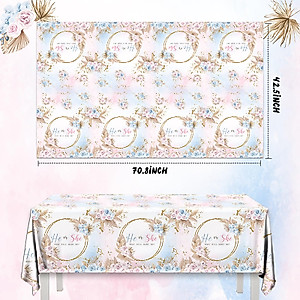 3 Pack Gender Reveal Tablecloth,Baby Shower Party Decorations Pink and Blue Gender Reveal Table Cover What Will Baby Be Table Decorations for Boy or Girl Gender Reveal,Pregnancy Announcement Party
