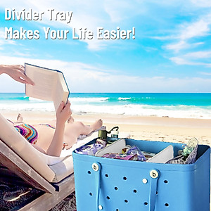 Fabenyok 2PCS Divider Tray Fit for Bogg Bag Original X Large, Beach Bag Divider Fit for Bogg Bag Accessories Insert Cooler, Organizing your Beach Bag and Divide Space