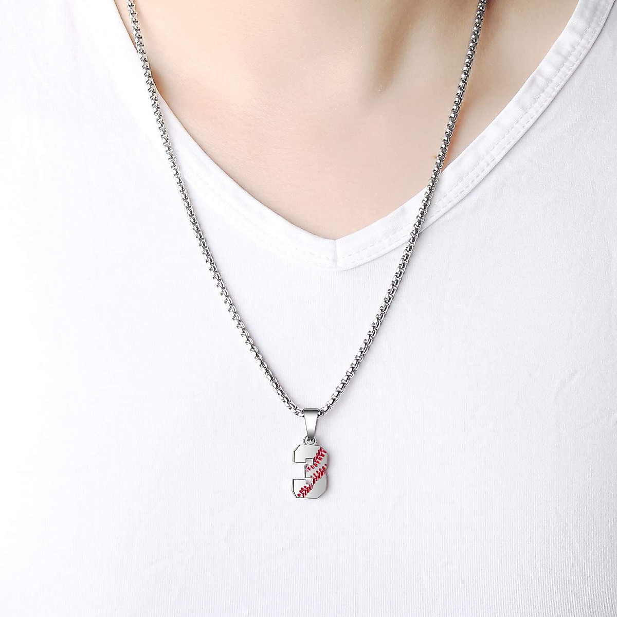 TLIWWF Inspiration Baseball Jersey Number Necklace Stainless Steel Charms Number Pendant for Boys Men (3)