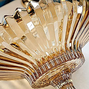 zhouye Durable Crystal Glass Fruit Bowl European Style Light Luxury Fruit Tray 12in/31cm, for Living Room Tea Table Wedding Decoration