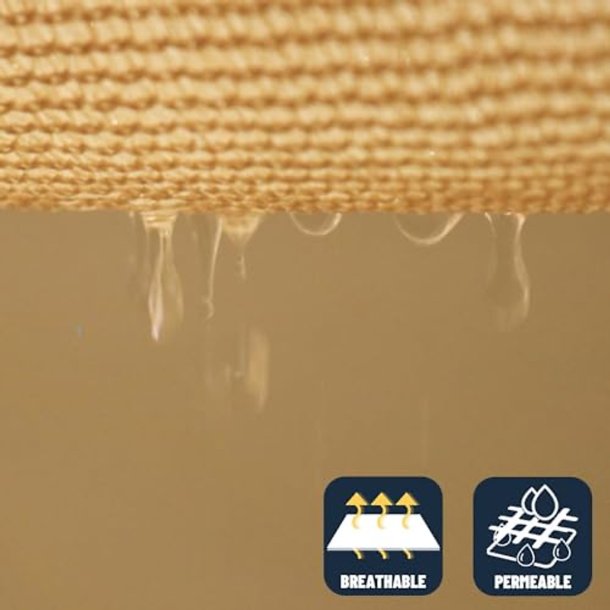 SUNNY GUARD Sun Shade Sail 10'X10'X13' Triangle Sand UV Block Sunshade for Backyard Yard Deck Patio Garden Outdoor Activities and Facility(We Make Custom Size)