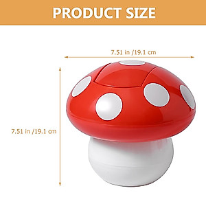 MAGICLULU Mushroom Mini Trash Can with Lid, Tiny Desktop Garbage Bin Plastic Mini Wastebasket Trash Can Cute Wastepaper Basket for Bathroom Vanity Tabletop Mushroom Decor