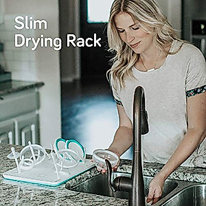 Nanobebe Baby Bottles Breastmilk Newborn Set - Breastfeeding Baby Bottles Set (Anti Colic) Drying Rack, Pacifiers, Sterilizer, Warmer & Breast Pump Adapter. Top Registry Gift Set