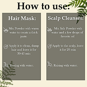 mi nature Sidr Powder, 227g (8oz, 0.5 lb) | Natural Hair Conditioner and Cleanser with Mucilages and Saponins for All Hair Types