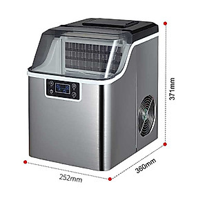 LUKEO Portable Ice Maker Machine Commercial Household Ice Machine Manual Bottled Water Countertop Electric Ice Cube Maker Machine