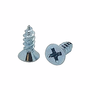 SNUG Fasteners 100 Qty #8 x 1/2" Flat Zinc Coated Phillips Head Wood Screws (SNG6), Count