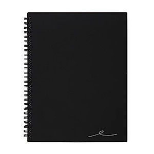Office Depot Wirebound Notebook, Business, 7 1/4in. x 9 1/2in., 160 Pages (80 Sheets), Black, ODUS1402-024