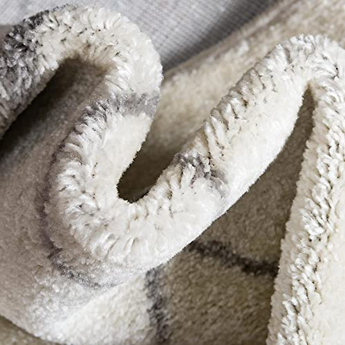 Unique Loom Trellis Frieze Collection Area Rug - Geometric (3' Round, Ivory/ Gray)