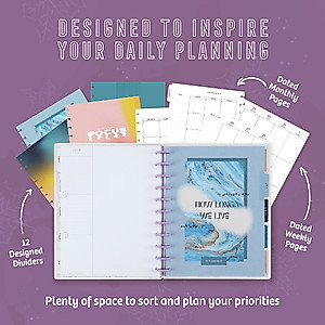 Happy Planner 2023 Daily Planner and Calendar, 12-Month Daily, Weekly, and Monthly Planner, January 2023–December 2023, Vertical Planner, Colorful Animal Theme, Big Size, 8 1/2 Inches by 11 Inches