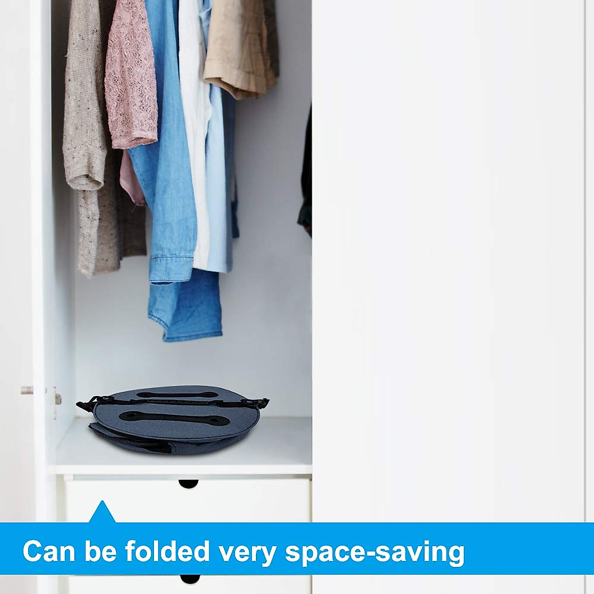 SumDirect Knitting Bag, Yarn Organizer Tote Bag Portable Storage Bag for Yarns, Carrying Projects, Knitting Needles, Crochet Hooks, Manuals and Other Accessories (Blue)