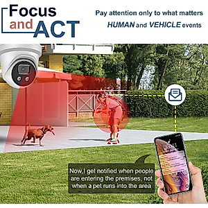 Ⲏikvision IP Camera DS-2CD2386G2-IU 4K 8MP Acusense DarkFighter Turret PoE IP Camera Outdoor, WDR, 2.8mm Lens, IP67 Water and Dust Resistant, H.265+, Compatible with Hik Vision NVR