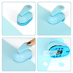 LoveInUSA Punch Craft Set, 6PCS Hole Punch Shapes Hole Puncher for Crafts Paper Punches Decorative Snowflake Star Circle Hole Puncher for Crafting Scrapbook Nail Designs