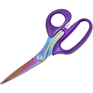 Ketuo Extra Sharp Sewing Scissors Heavy Duty Titanium Coating Forged Stainless Steel Multi-Purpose Shears for Fabric Leather, Dressmaking, Tailoring, Quilting, Home & Office, Art & School (8 Inch)