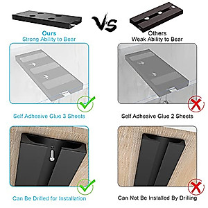 Wine Glass Rack - Under Cabinet Stemware Rack, Wine Glass Holder Glass Storage Hanger for Bar, kitchen, Dining Room (Black 2 Pcs Set)