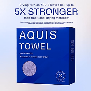 AQUIS Towel Hair-Drying Tool, Water-Wicking, Ultra-Absorbent Recycled Microfiber