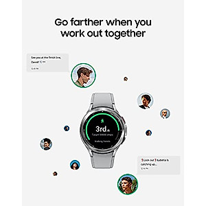 SAMSUNG Galaxy Watch 4 Classic 46mm Smartwatch with ECG Monitor Tracker for Health, Fitness, Running, Sleep Cycles, GPS Fall Detection, Bluetooth, US Version, Silver