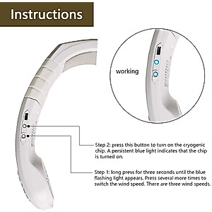 Honsy Neck Fan Air Conditioner Portable Personal Neck Fan Air Conditioner Wearable Ac Battery Rechargeable Mini Personal Fan Cooling Bladeless Neck Fan for Women Men Ice Cooler Outdoor Neck Fan