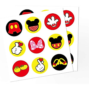 24 Packs Mickey Party Bags,Mickey Gift Paper Bags for Cookie,Cake,Chocolate,Candy,Snack Wrapping Good, Perfect for Theme Birthday Parties and Decorations