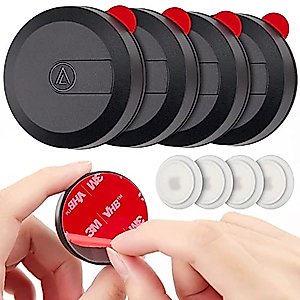 New IPX8 Waterproof AirTag Holder/Case with 3M Adhesive Sticker [4 Pack] Holder Case Compatible with Apple Airtag Air Tags Adhesive Stick Cover for Luggage Bike Laptop Remote Drone Camera Hidden