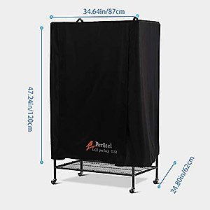 Perfitel Universal Bird Cage Cover(Black) Good Night Birdcage Cover Black-Out Birdcage Cover Durable Breathable Washable Material