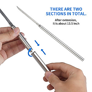 Four Seasons Stainless Steel Knife, All Steel Solid Handle for Home Use, Outdoor Camping, Fishing Knife EDC Multi-tool with Glass Breaker - 13.5in