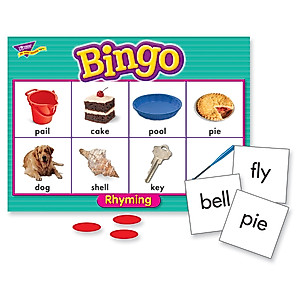 Trend Enterprises: Rhyming Bingo Game, Exciting Way for Everyone to Learn, Play 6 Different Ways, Perfect for Classrooms and at Home, 2 to 36 Players, for Ages 4 and Up