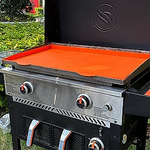RXSIAT Silicone Griddle Mat for Blackstone Griddle, Heavy Duty Food Grade Silicone Mat, Protect Griddle from Rodents, Insects, Debris, and Rust, All Season Cooking Protective Cover(28-Inch Orange)
