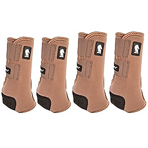 Classic Equine Med Legacy2 Horse Front Hind Sports Boots 4 Pack Caribou
