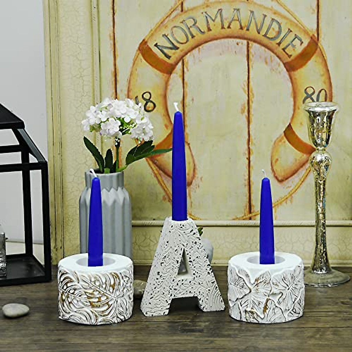 Zest Candle 12-Piece Taper Candles, 6-Inch, Royal Blue