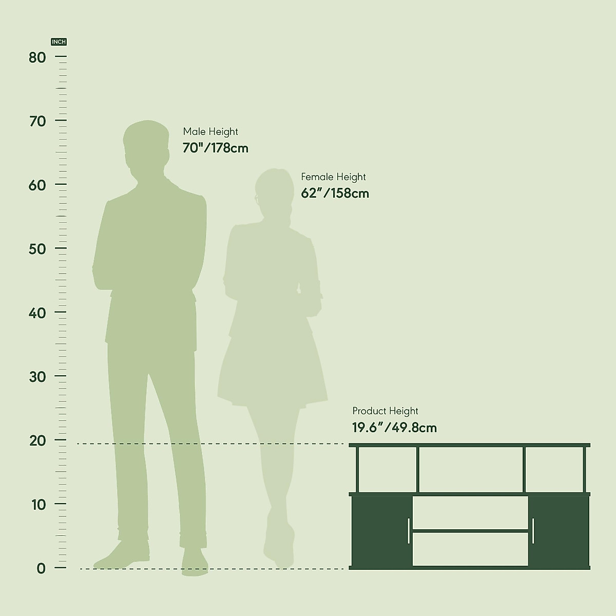 Furinno JAYA Large Entertainment Stand for TV Up to 55 Inch, White Oak/Chrome