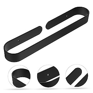 Parliky Bathroom Towel Rack Nail- Hanging Rod Wall Mounted Towel Holder Bathroom Towel Holders Kitchen Towel Bar Towel Holder for Bathroom Wall Towel Drying Rack Space Aluminum Black