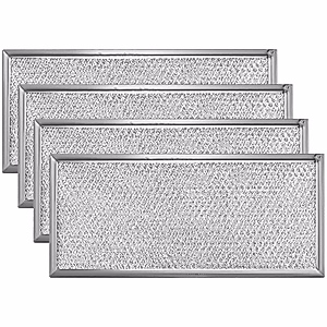 Fits for Whirlpool W10208631A Microwave Grease Filter - Approx 13" x 6" (4-Pack)
