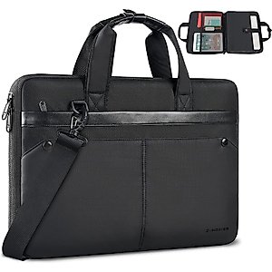 Z-MGKISS Laptop Bag, Computer Bag, Briefcase for Men, 15.6 Inch Laptop Bag Carrying Case, WaterproofTSA Messenger Shoulder Bag with Strap, Office College Laptop Bag for HP, Dell, Notebook, MacBook