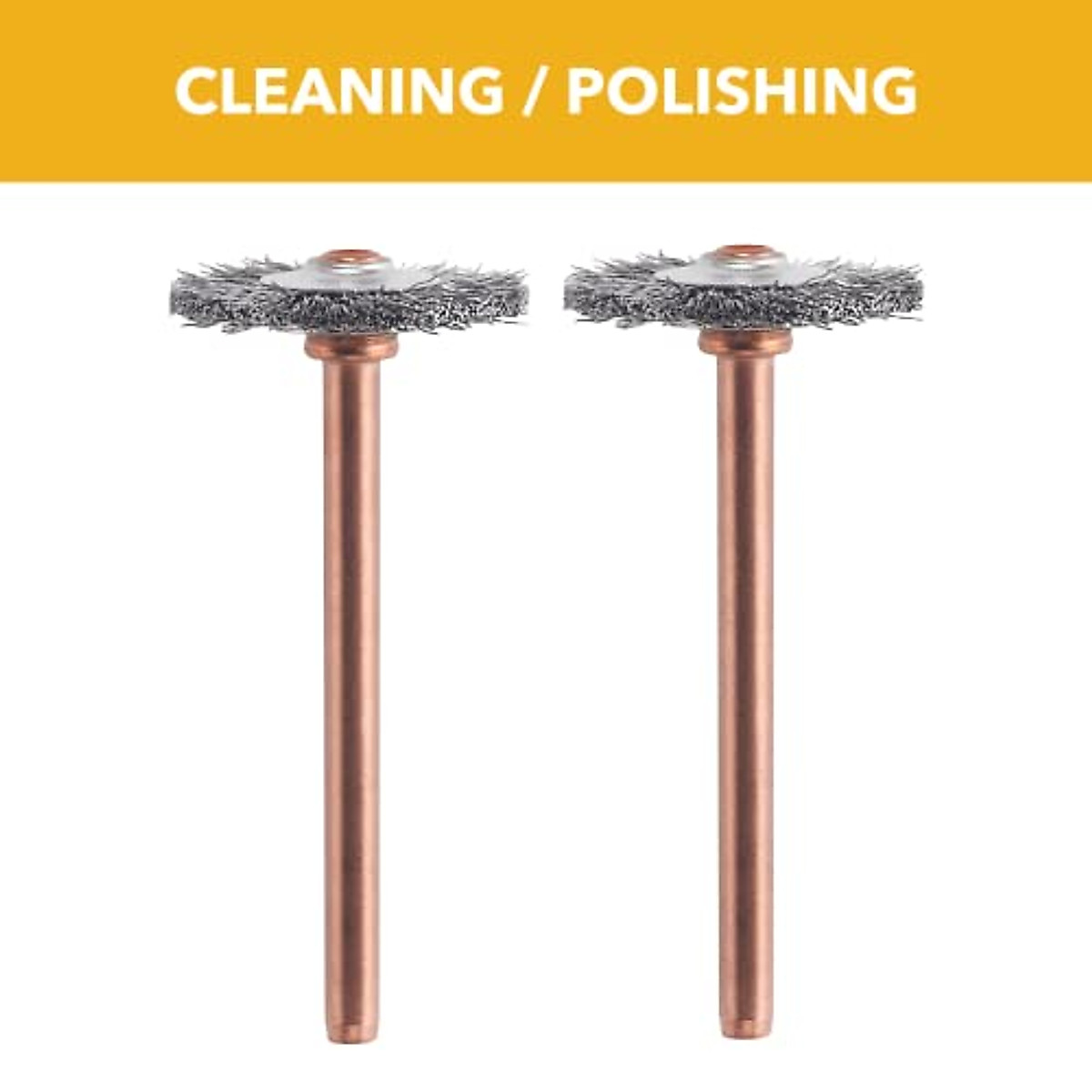 Dremel 530-02 Stainless Steel Brushes (2 Pack), 3/4" Diameter