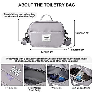 Weekender Bag for Women, Travel Bag with Toiletry Bag, Duffel Overnight Carry on Bag Personal Item Bag with Small Crossbody Bag, Gym Bag for Women