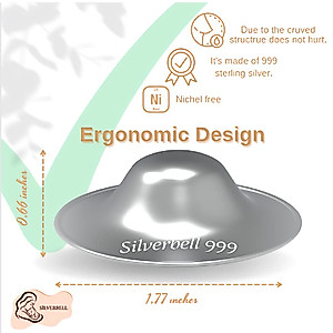 The Original 999 Pure Silver Nursing Cups - Nipple Shields for Nursing - Silver Nipple Covers -Silver Nursing Cups - Newborn Essentials Must Haves - Breastfeeding Nipple Covers-Nipple Shield