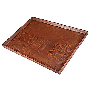 Wooden Serving Tray Plate Serving Tray Food Home Decoration Easy to and Convenient to Storage (42 * 30 * 2cm)