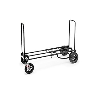 Rock-N-Roller R12STEALTH (All Terrain Stealth) 8-in-1 Folding Multi-Cart/Hand Truck/Dolly/Platform Cart/34" to 52" Telescoping Frame/500 lbs. Load Capacity, Black