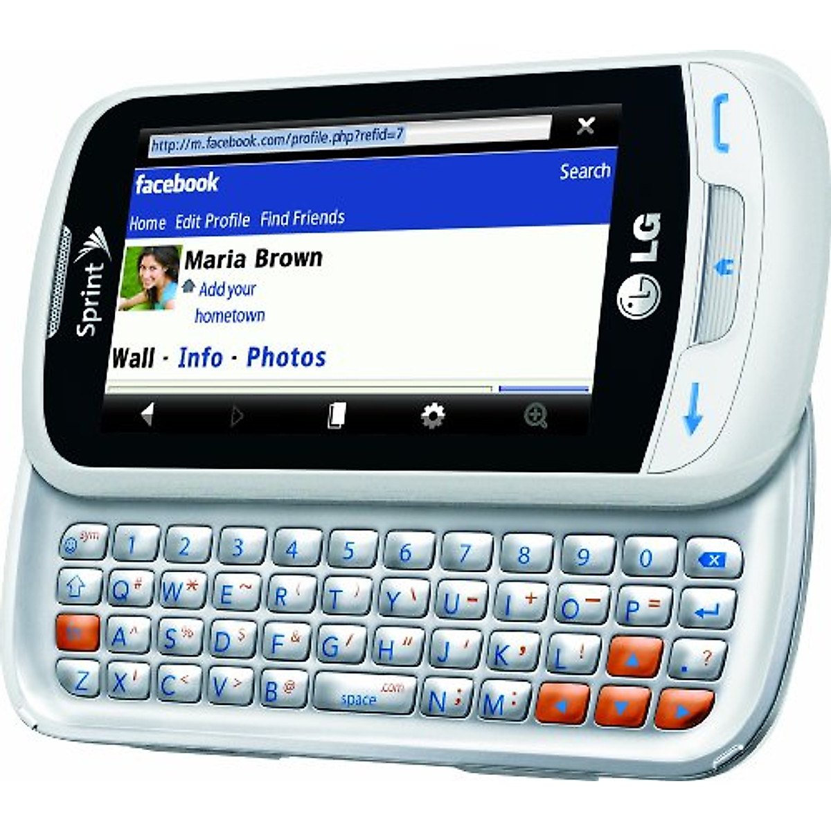 LG Rumor Reflex Phone, White (Sprint)