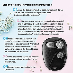 VOFONO 3 Buttons Keyless Entry Remote Control Key Fob Car Remote Fits for Chevrolet Tahoe 1997-2000/Suburban 1997-1999/Yukon1997-1999/Express 1997-2002 ABO1502T 16245100-29, 16245105