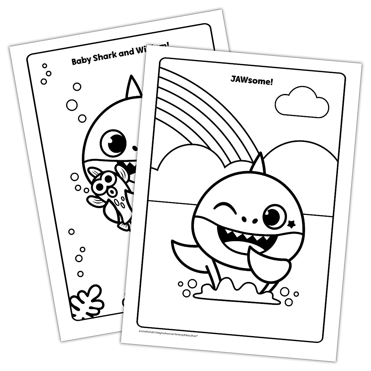 Bendon Baby Shark 16-Page Imagine Ink Coloring Book with Mess Free Marker 47220