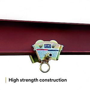 3M DBI-SALA 2103143 Trolley For I-Beam For Use W/Self Retracting Lifeline (Fits Beam Flanges 3"-8" In Width Up To 11/16" Thick), Gold